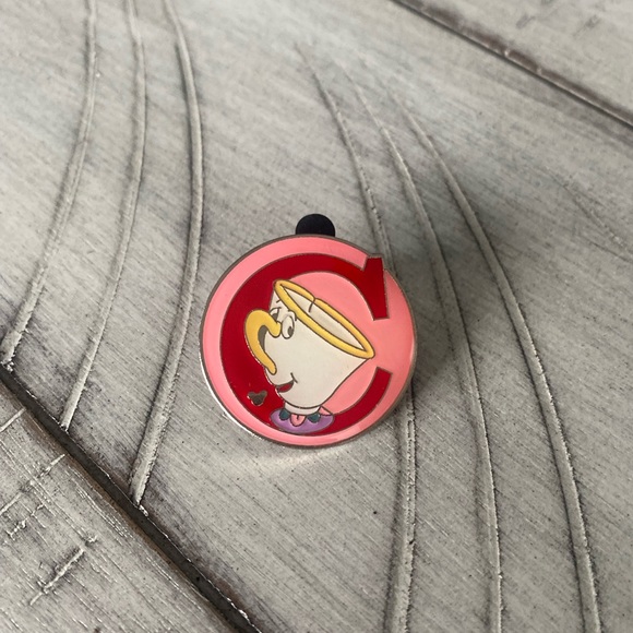 Disney | Other | Disney Pin Chip Letter C Pin From Beauty And The Beast ...